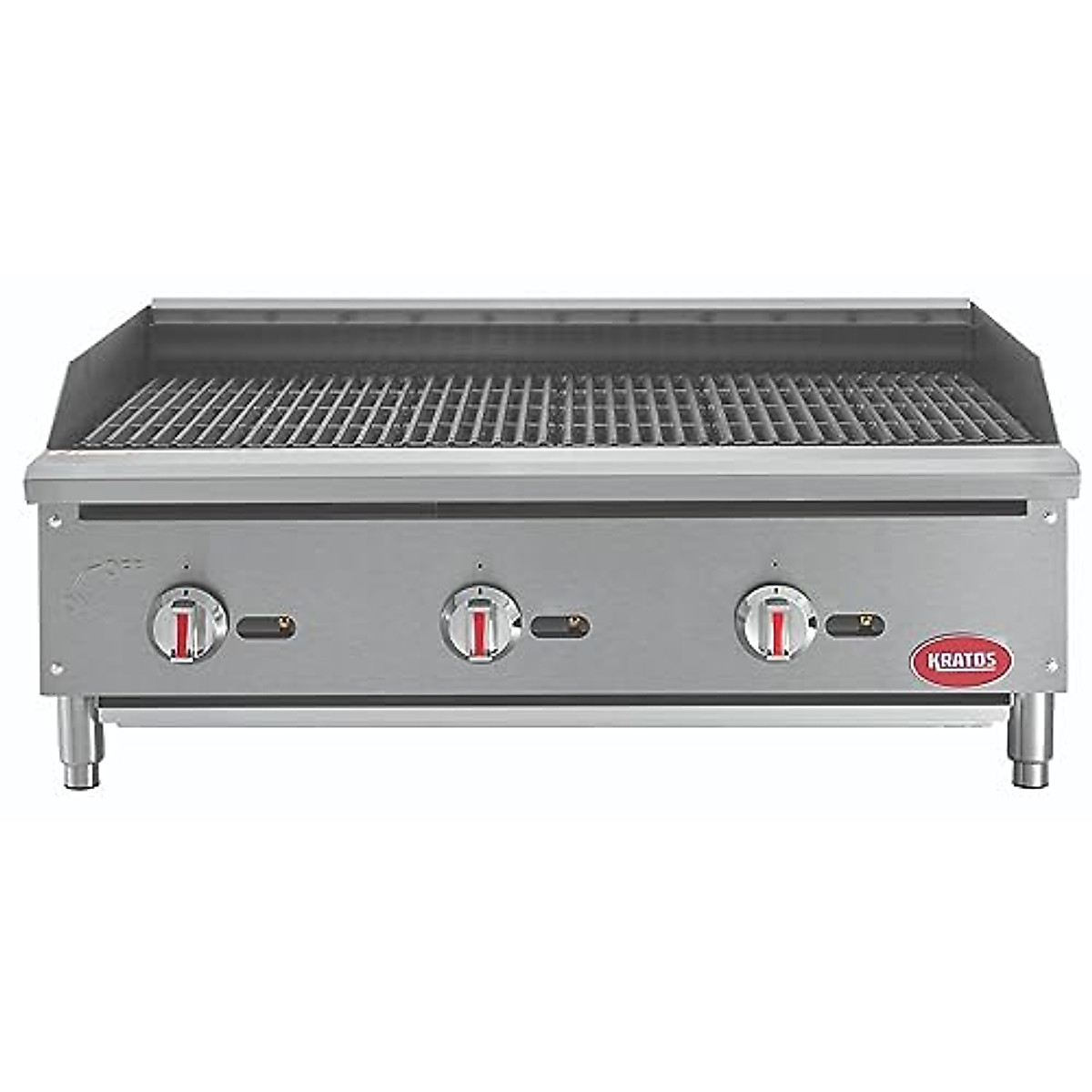 Kratos 29Y-002 36" Commercial Restaurant Gas Countertop Radiant Charbroiler, 3 Burners, 105,000 BTU Output