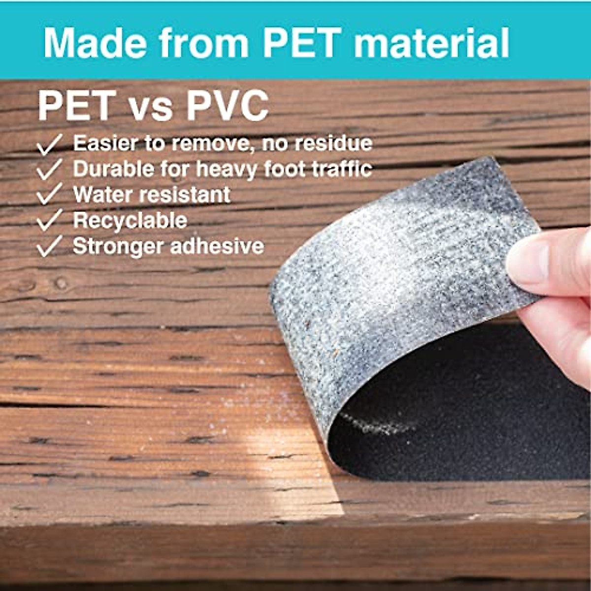 LifeGrip Anti Slip Safety Tape, Non Slip Stair Tread, Textured Rubber Surface, Comfortable for Bare Foot, Black (1" X 30' Black)