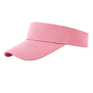 Cooraby Sports Sun Visor Hats Adjustable Sun Visor Caps for Women and Men Pink