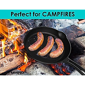 Mirro MIR-19050 Mini Ready to Use Pre-Seasoned Round Cast Iron Skillet, 6 Inch, Black