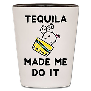 Tequila Shot Glasses - Set Of 4 Taco Tuesday & Cinco de Mayo Party Shooters With Funny Quotes & Sayings - Unique Novelty Mexico Drinking Shotglasses - Fun Gift For Men, Women, Adults & 21st Birthday