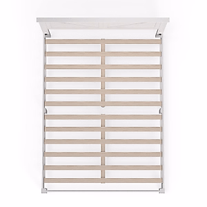 Glenwillow Home Farmhouse Solid Wood Platform Bed in Queen - Gloss White