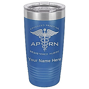 LaserGram 20oz Vacuum Insulated Tumbler Mug, APRN Advanced Practice Registered Nurse, Personalized Engraving Included (Dark Blue)