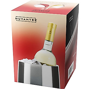 Nuvantee Wine Cooler Bucket, Champagne Chiller, Double Walled, High Quality Stainless Steel Wine Chiller, Matte Brushed Surface Ice Bucket, BPA Free