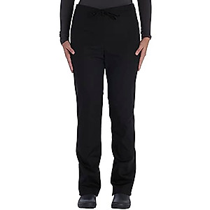 Vital Threads Men and Women Scrubs Set V-Neck Top & Drawstring Pant, VT501C, M, Black