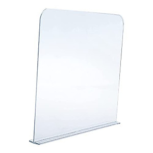 4Pcs Clear Acrylic Shelf Dividers, Adjustable Closet Organizer Fit for Any Thickness of Shelves, Great for Bedroom, Kitchen, Office, Bathroom, 11.8''x11''