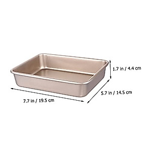 Luxshiny Pan Set 3 pcs Pans Roaster Carbon Meat Kitchen Cheesecake Toast Tool Pan Dessert Bread for Metal Tins Plate Deep Supplies Pie Leakproof Oblong Restaurant Household S Pot Loaf Tools Grill Set