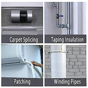 MILEQEE Duct Tape Heavy Duty Single Sided, Strong Adhesive High Strength, Waterproof Mesh Tape for Indoor and Outdoor Repairing Sealing Bonding, Easy Use Hand Tearable, 3.15 Inch x 33 Feet, White