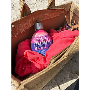 Somewhere On A Boat Tanning Lotion for Indoor Tanning Beds/Outdoor Sun Tan Dark Tanning Bed Lotion w/Coconut Oil, Pineapple & Shea Butter 13.5oz - White Lotion, NO Bronzer