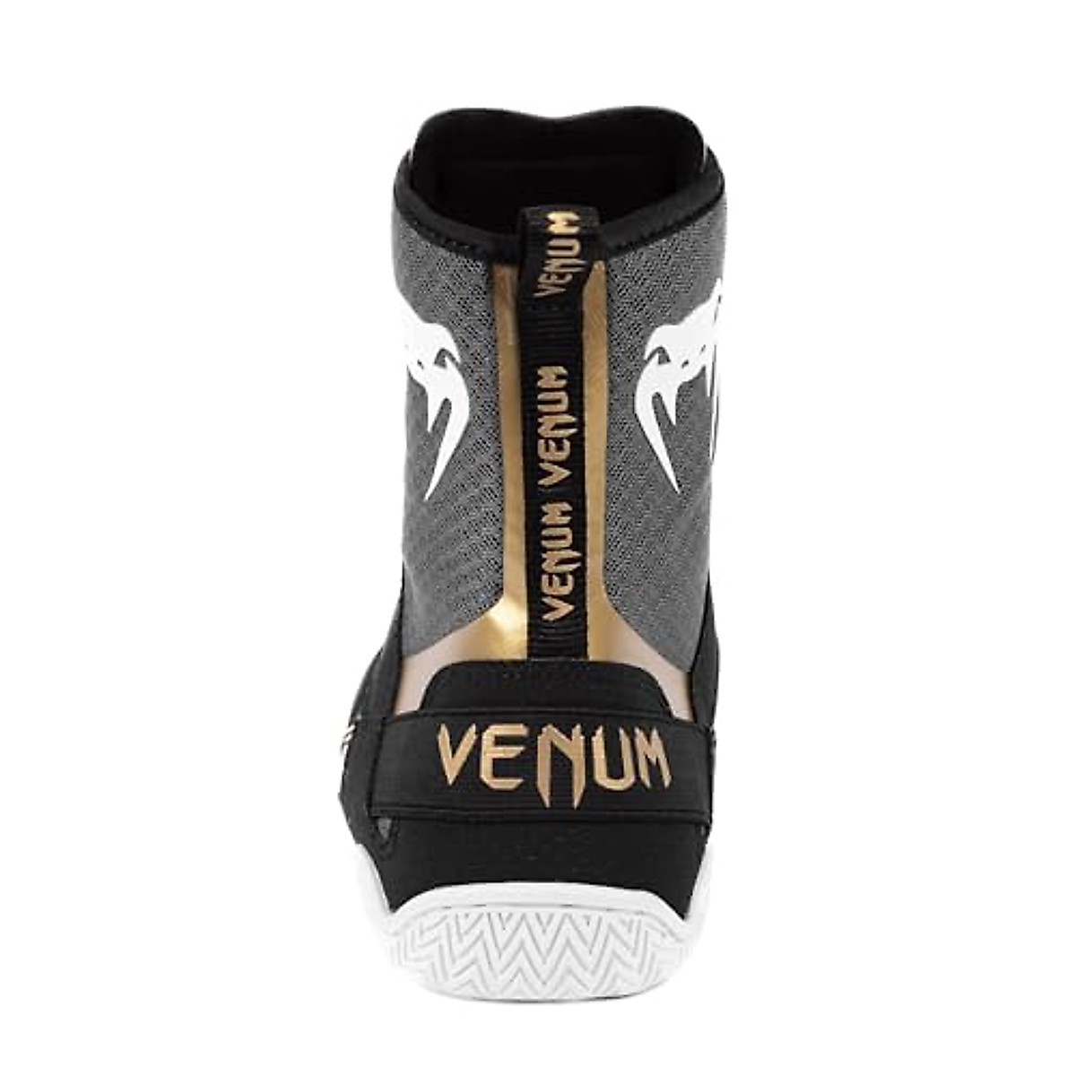 Venum Elite Boxing Shoes - Black/White-Gold