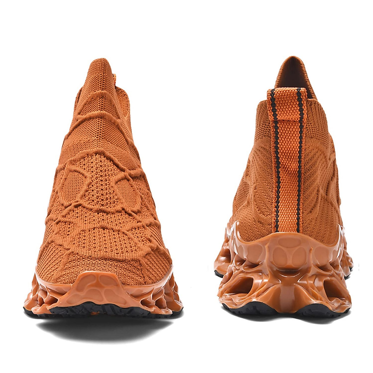 Poramea Mens Slip on Loafers Walking Tennis Shoes Laceless Running Blade Sneakers Mesh Trail Jogging Casual Athletic Brown Size 8.5