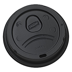 Dixie 20 and 24 oz. Dome Hot Coffee Cup Lid by GP PRO (Georgia-Pacific), Black, D9550B, 1,000 Count (100 Lids Per Sleeve, 10 Sleeves Per Case), X-Large