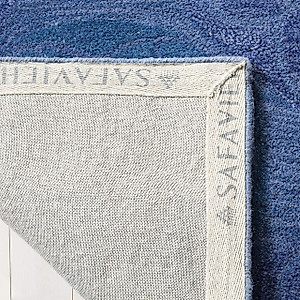 SAFAVIEH Wyndham Collection Accent Rug - 2' x 3', Blue, Handmade Modern Wool, Ideal for High Traffic Areas in Entryway, Living Room, Bedroom (WYD376E)