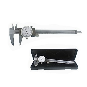 marddpair Dial Caliper 6 Inch with 0.001 Precision Stainless Steel Shockproof 4-Way Measurement with Plastic Case