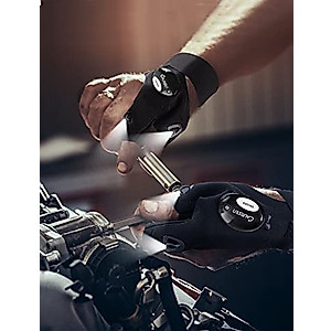 Gifts for Men/Dad, Cool Gadgets for Men, Calmsen Magnetic Wristband with LED Flashlight Gloves, Stocking Stuffers for Men, tool for Husband/Boyfriend/Grandpa on Christmas Day , Father Day，Birthday