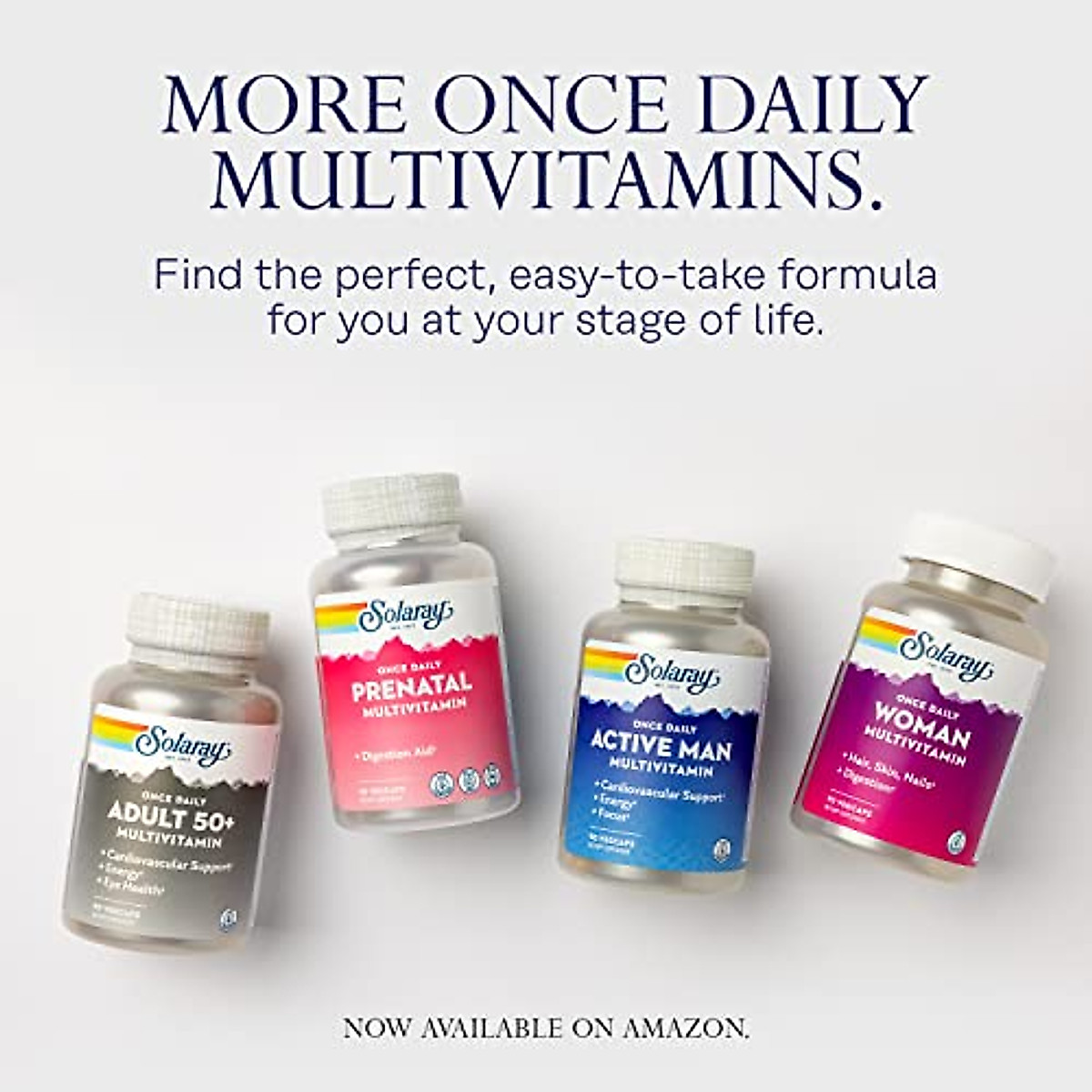 SOLARAY Once Daily Active Man Multivitamin & Mineral, Multivitamin for Cardiovascular, Support, Energy & Focus, Digestive Enzyme Blend, Amino Acids and Whole Food Base, 90 Servings, 90 VegCaps