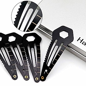 Haxtec Multi Tool Tactical Hair Clips - Multi-Functional EDC Survival Kit Christmas Gifts For Girls Women (10 Pack)