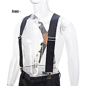 WELKINLAND 2Inch Elastic Mens suspenders, Heavy Duty suspenders for men, Work suspenders for men, Suspenders for men w/clips, Suspenders for men heavy duty, Mens suspenders for trousers