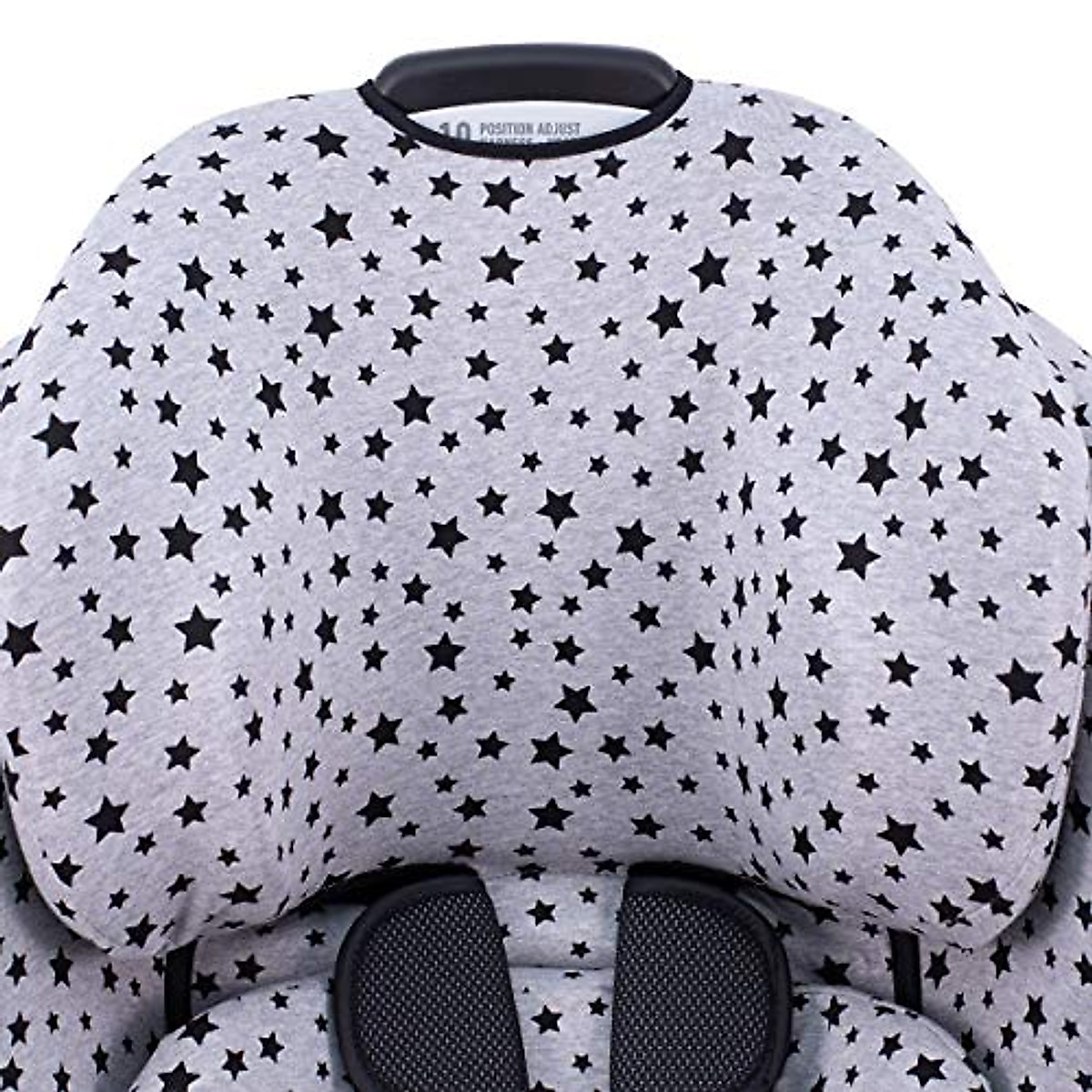 JYOKO Kids Cover Liner for car seat Compatible with Graco Extend2fit, 100% Cotton Made (Black Star)