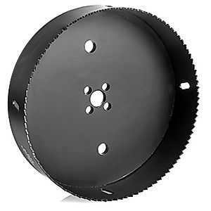 6-5/8 Inch Hole Saw with Heavy Duty Arbor, HSS Bi-Metal Holesaw Drill Bits for Can Light, 6.5In Hole Cutter for Drilling Holes in Wood, Plastic, Drywall, Thin Metal, 168MM Recessed Hole Saw(Black)