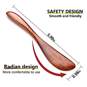 CHWAIKA Butter Knife Spreader Wooden Butter Spreader Knife Set of 10 Butter Knife for Peanut Jam Cheese (BK-01)