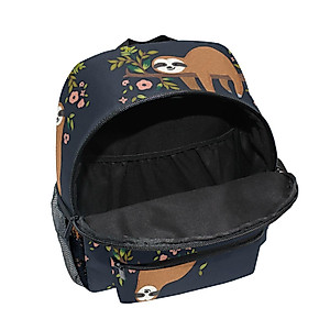 OREZI Cute Sloth On Branch Kids Backpack,Toddler Schoolbag Preschool Bag Travel Bacpack for Little Boy Girl