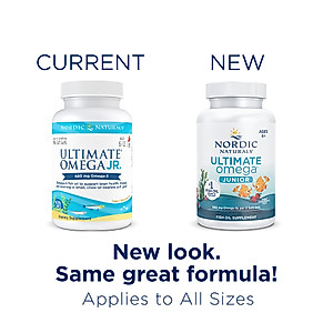 Nordic Naturals Ultimate Omega Jr., Strawberry - 120 Mini Soft Gels - 680 Total Omega-3s with EPA & DHA - Brain Health, Mood, Learning - Non-GMO - 60 Servings