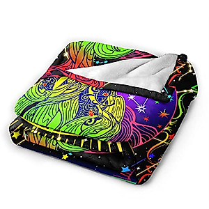 Kaydems Virgo Blanket Flannel Constellations Throw Blankets Zodiac Sign for Couch Bed Sofa Traveling Camping 60"X50"
