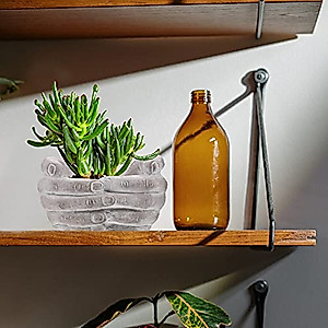 Cabilock Palm Planter Concrete Plant Pots Decorative Succulent Pot Bonsai Plants Flower Pots Tiny Desk Flower Planter Floor Vase Desk Aloe Planter Body Bud Vase Aloe Vera Human Body Cement