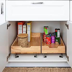 Household Essentials GLIDEZ Wood 1-Tier Sliding Cabinet Organizer: 11.5-inch Wide