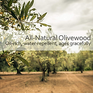 REDECKER Wild Boar Bristle Half Round Hairbrush with Waxed Olive Wood Handle, 8-1/2-Inches - Natural Boar Bristle Hair Brush Half Round - Imported Half Rounded Hair Brush - Half Round Hair Brush