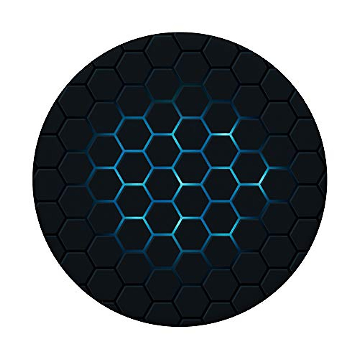 Black and blue design hexagon cool honeycomb for boys men PopSockets Swappable PopGrip