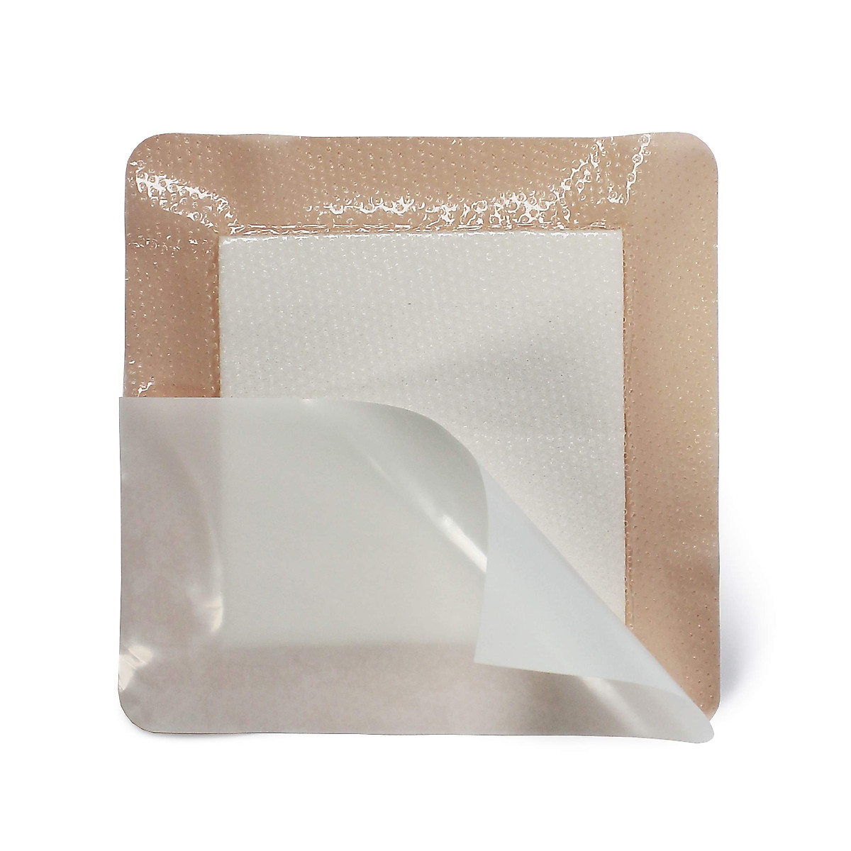 MED PRIDE Silicone Bordered Foam 6’’ x 6’’ Wound Dressing Pads- 10 Pack-Trauma Bandaging for Ulcers, Post Op Wounds, Injuries- Adhesive, Individually Wrapped-Sterile