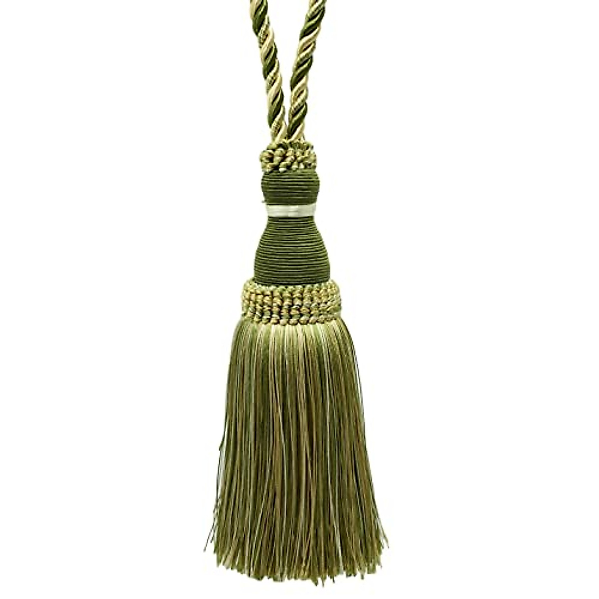 Beautiful Large 8" (20cm) Tassel (KTH8) Olive Garden Green Multicolor #010 (Yellow Green, Sage Green, Olive Green, Off White) Individually Sold
