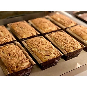 Lawei 30 Pack Paper Loaf Pans, Disposable Paper Baking Loft Mold, 6 x 2.5 x 2 inch Rectangle Paper Baking Pans for Quick Bread Small Pumpkin Breads, Microwave Oven Freezer Safe