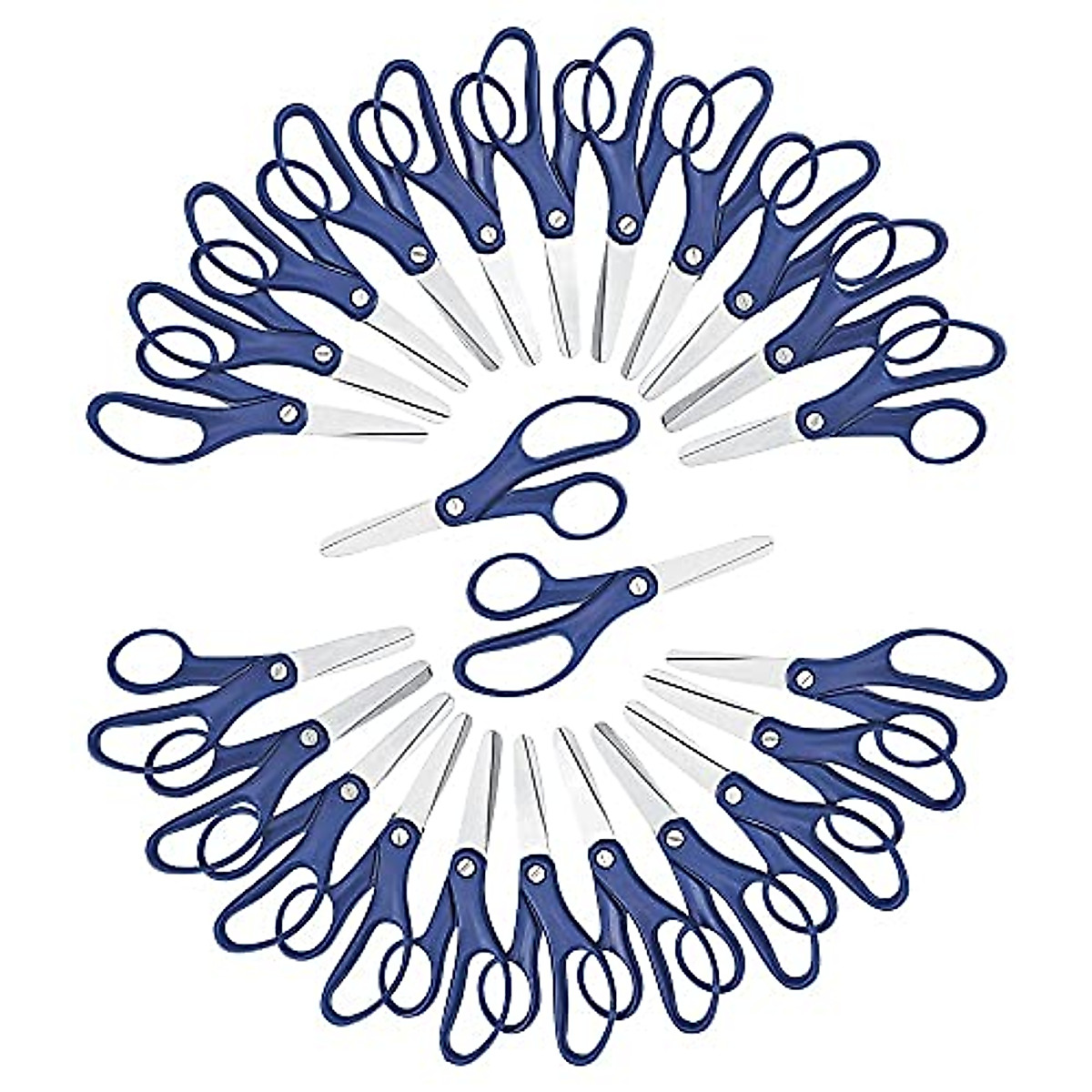 Colorations Blunt Tip Scissors, Stainless Steel Blades, Set of 24, Beginner Scissors, Quality (Item # CBS24PK)