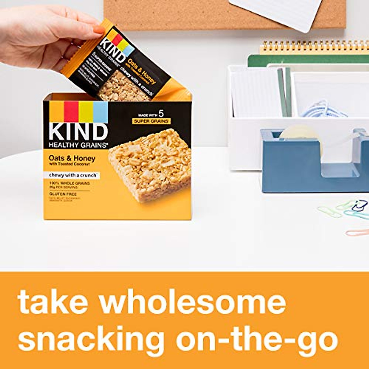 KIND Healthy Grains Bars, Oats & Honey With Toasted Coconut, Healthy Snacks, Gluten Free, 40 Count