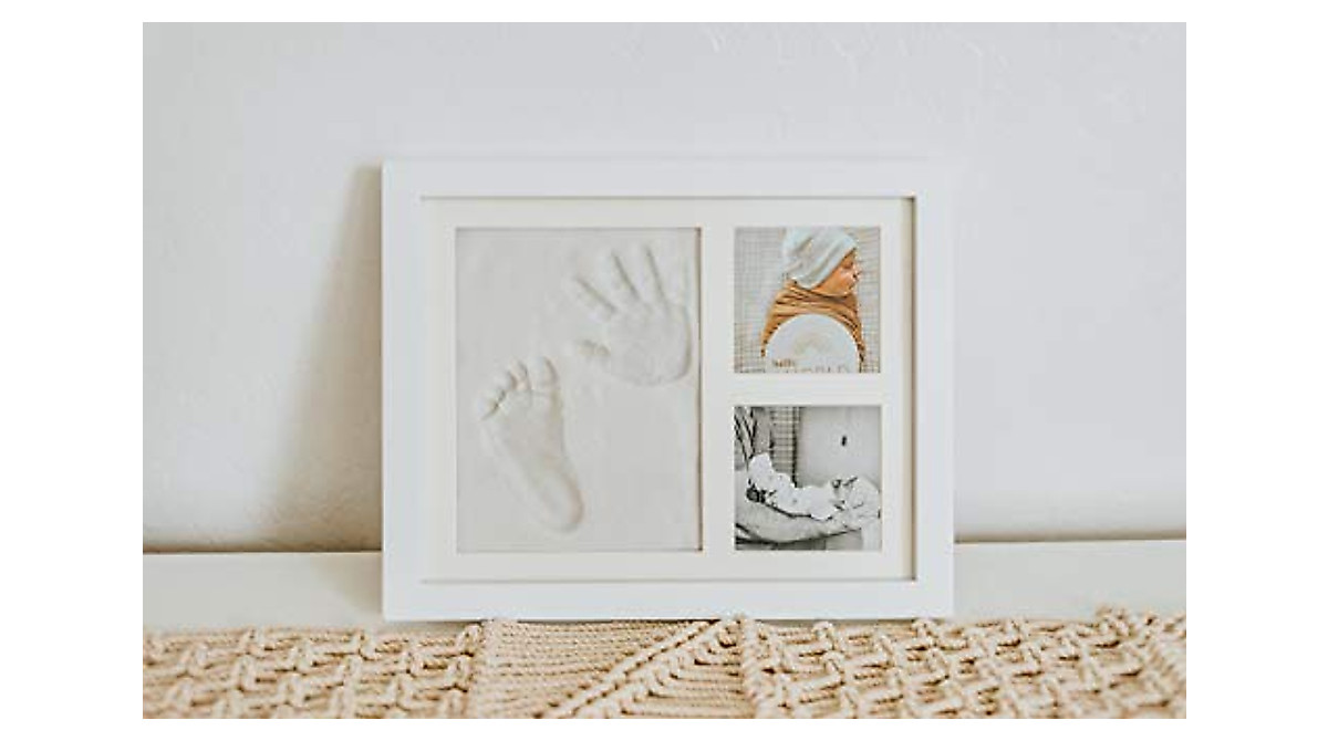 Baby Handprint & Footprint Keepsake Frame Kit - Personalize & Gift