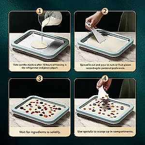 Instant Ice Cream Maker, Rolled Ice Cream Maker, Stainless Steel Cold Pan Plate Homemade DIY Serve with 2 Spatula for Ice Cream Slushies Yogurt