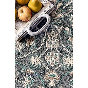 nuLOOM Manor Classic Floral Area Rug, 5' x 8', Grey