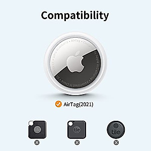 UNBREAKcable 4-Pack AirTag Case with Keychain [Lock Design][Lightweight][ Scratch Protection], Secure Holder Protective Case for Keys, Bags, Luggage, and Pet Collar (Black&Blue)