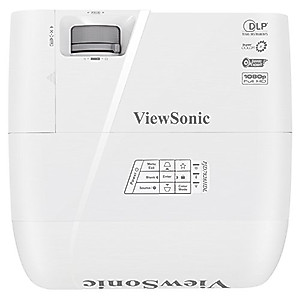 ViewSonic 3200 Lumens Full HD 1080p Shorter Throw Home Theater Projector with 3D DLP and HDMI, Stream Netflix with Dongle (PJD7828HDL)