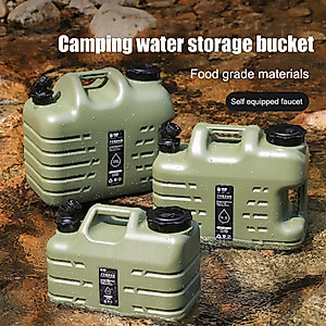 Orgonite Water Storage Containers, Camping Water Container, Portable Water Tank with Faucet Camping Bucket with Tap Water Jug with Spigot BPA Free Emergency Water Storage for Outdoor Camping Hiking