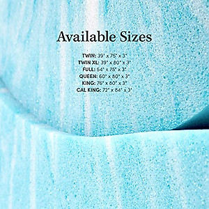 Beautyrest 3 Inch Memory Foam Mattress Topper - Temperature Regulating Mattress Pad - 2 lb Density for High Support and High Response - CertiPUR-US Certified - King Size