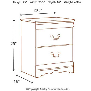 Signature Design by Ashley Anarasia Traditional Children's 2 Drawer Nightstand, White