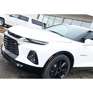 iJDMTOY Smoked Lens Amber Full LED Bumper Side Marker Light Kit Compatible With 2019-up Chevrolet Blazer, Powered by 27-SMD LED, Replace OEM Front Sidemarker Lamps