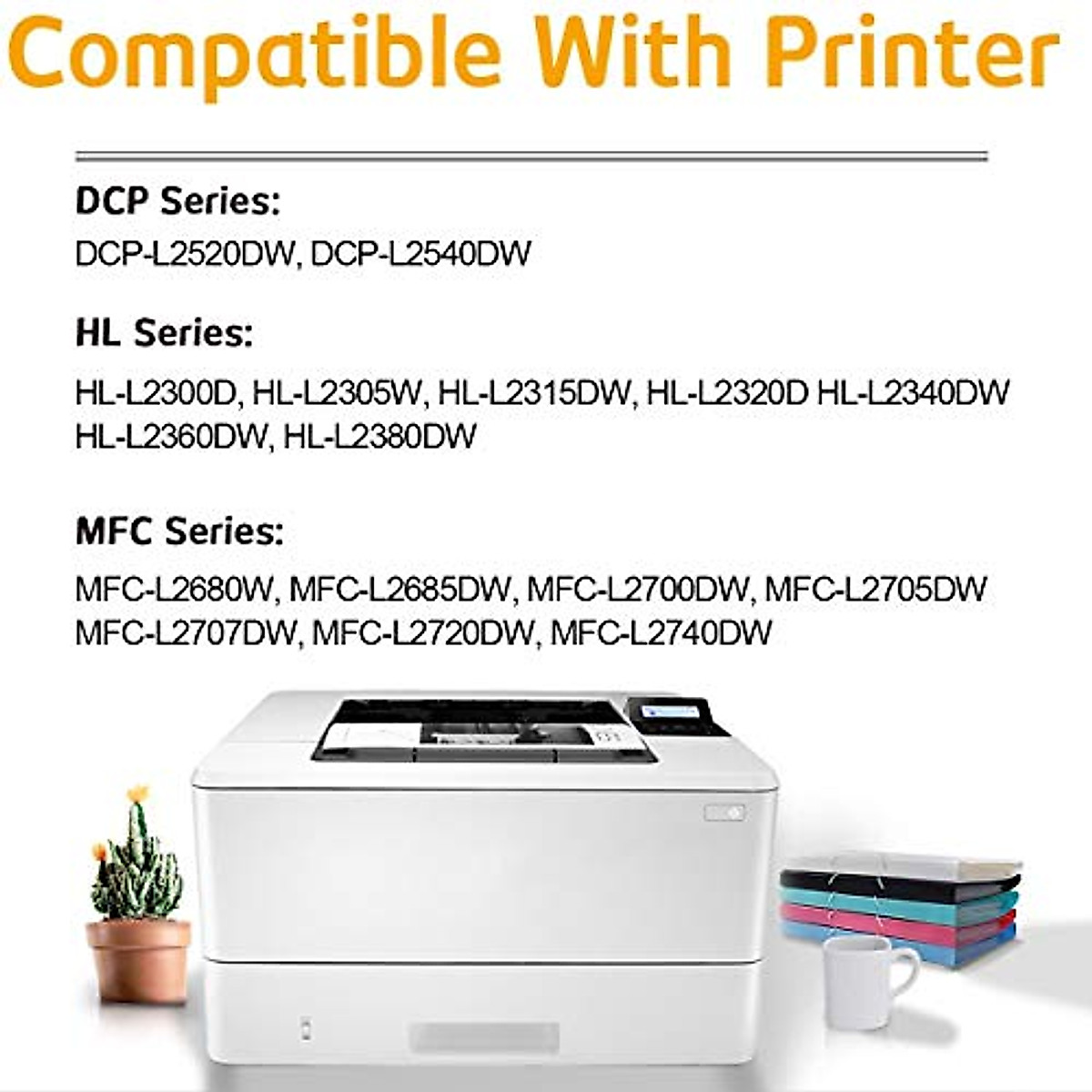 CHINGER Compatible Toner Cartridge Replacement for Brother TN660 TN-660 TN630 for HL-L2300D HL-L2320D HL-L2380DW HL-L2340DW MFC-L2700DW MFC-L2707DW DCP-L2540DW Printer (Black, 2-Pack, High Yield)