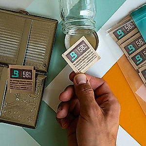 Boveda 58% Two-Way Humidity Control Packs For Storing 1/8 oz – Size 1 – 20 Pack – Moisture Absorbers for Small Storage Containers – Humidifier Packs – Hydration Packets in Resealable Bag