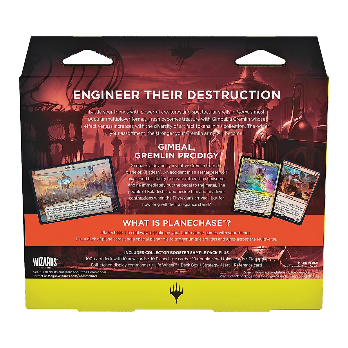 Magic: The Gathering March of the Machine Commander Deck - Tinker Time (100-Card Deck, 10 Planechase cards, Collector Booster Sample Pack + Accessories)