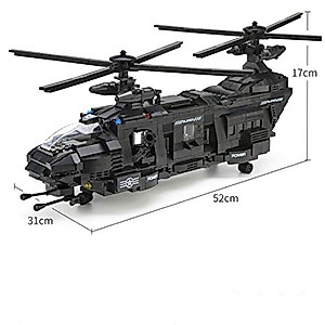General Jim’s Building Blocks Army Toys - Black Hawk Swat Toy Police Helicopter, Raft & Accessories Toy Building Blocks Set